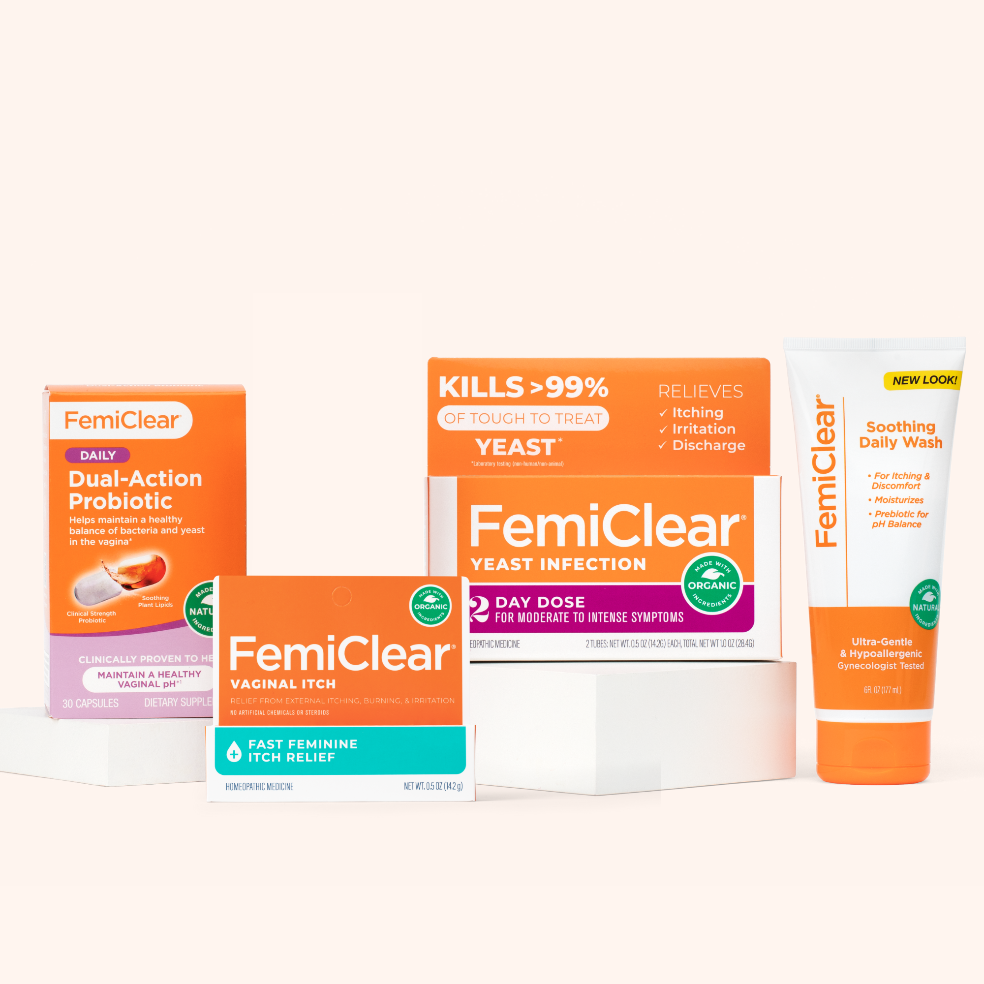 Yeast Infection Relief 2 Day + Daily Vaginal Care Kit | FemiClear